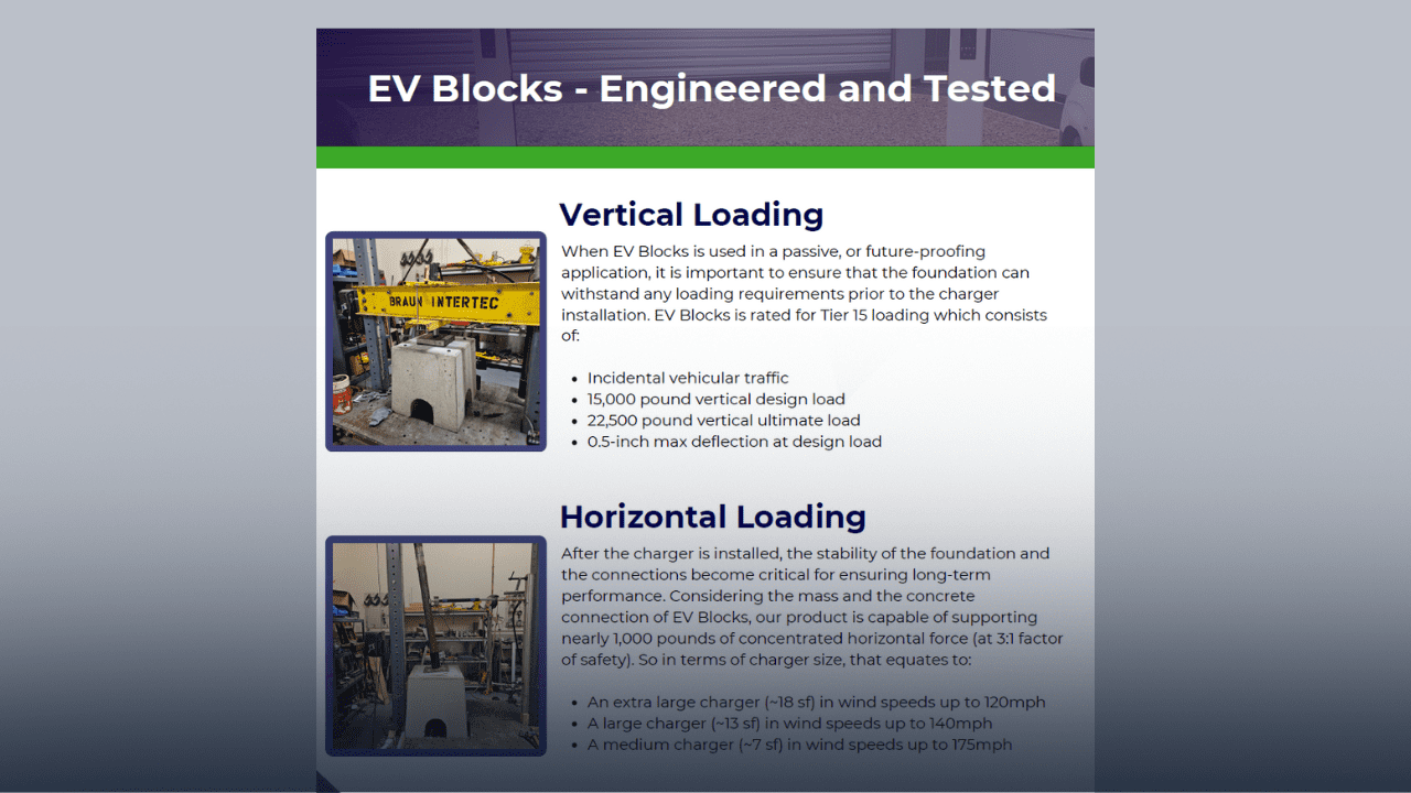 Engineered & Tested │Technical Information │EV Blocks US